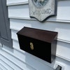 Red Swedish Wall Mount Mailbox - Distinctive POST Decal - Unique ...