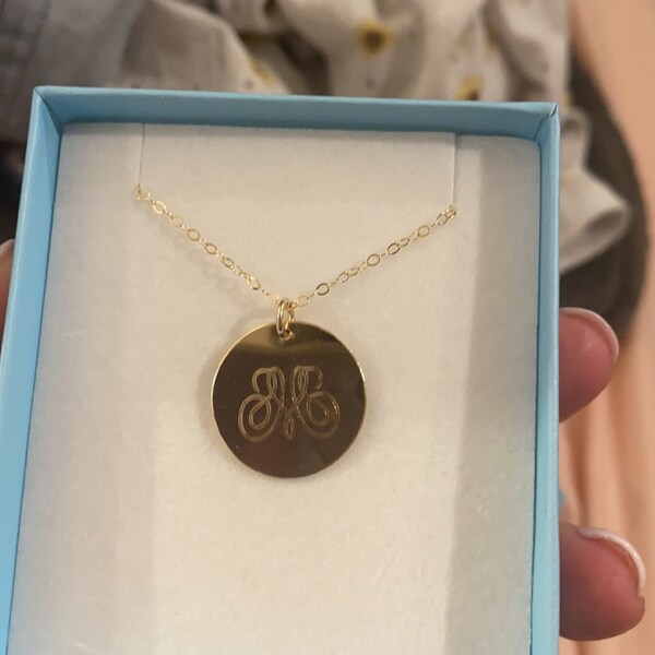 Custom Monogram Necklace, Personalized Necklace, Initial Necklace ...