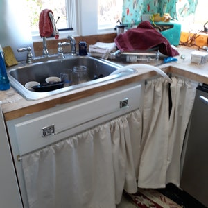 Retro Home Economics Kitchen Lined Valance Window Treatment | Etsy