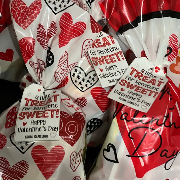 Valentine's Day Tag, Sweet Treat, Valentine Gift Label, Kids School ...