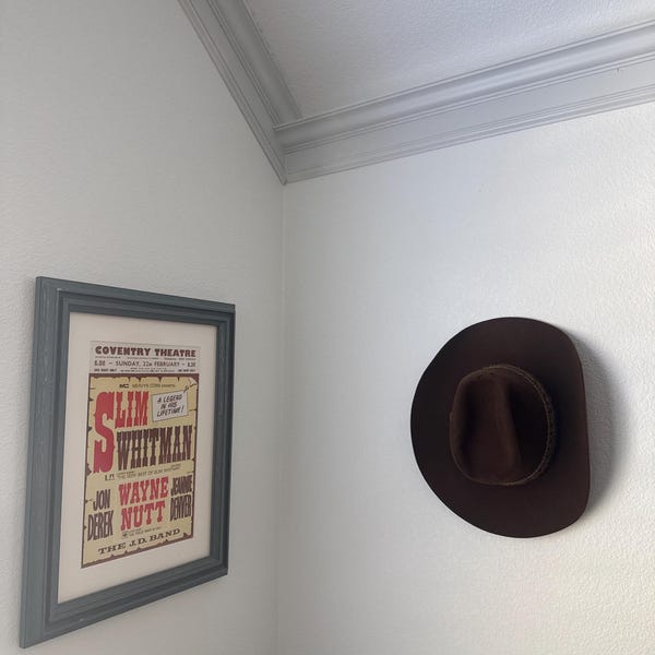 Cowboy Hat Wall Mount, Dorm Friendly Renter Friendly Hat Holder ...