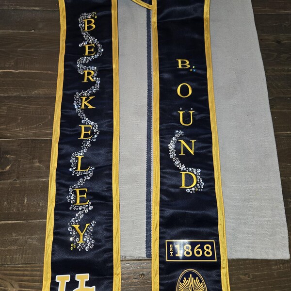 Custom Embroidery Graduation Stole: Personalized Sash - Etsy