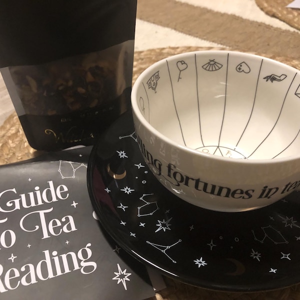 Tasseography Tea Leaf Reading Set | Divination Cup and Saucer | Tea ...