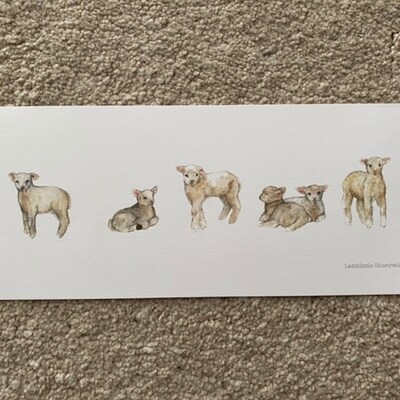 Spring Lambs Illustration Print - Etsy