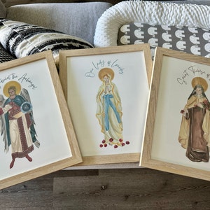 Mary S Garden Print Catholic Wall Art Our Lady Mary Blessed Mother