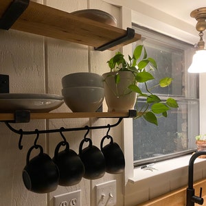 Hand Forged Heavy Duty Side Mount / Under Mount / Small Wall Rack Bent ...