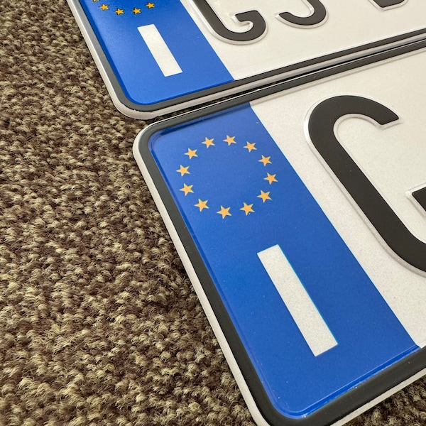 Set Deutsches Nummernschild mit Ihrem Text / Personalisiertes deutsches ...