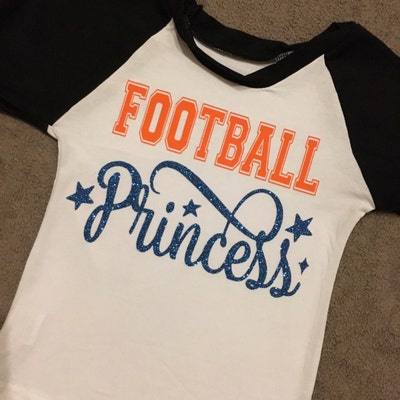 Football Princess SVG File, Football Cut File, Baby Girl SVG, Glitter ...