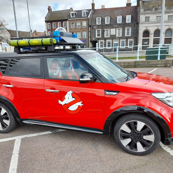 GHOSTBUSTERS Movie Prop STICKER Logo Large Car Door DECALS Classic Ecto ...