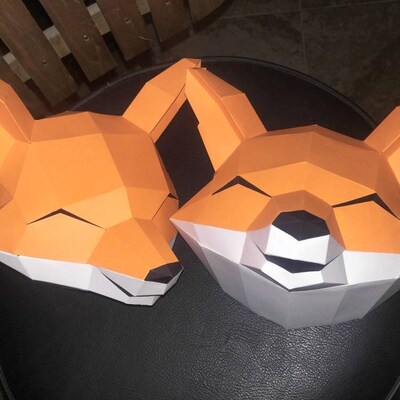 Fox 3D Papercraft, Make 2 Smiling Foxes Yourself From These Printable ...