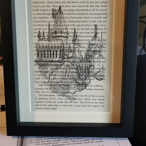 Bespoke Hand-drawn Harry Potter Inspired Book Page Art - Etsy