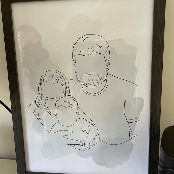 FATHERS DAY GIFT, Custom Fathers Day Gift, Digital Art, Custom Portrait ...