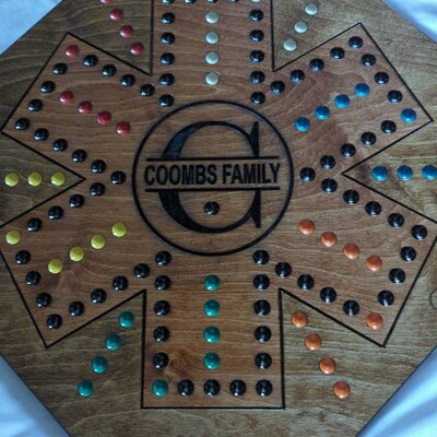 Wooden Carbles Board Game With Dice and Marbles Free - Etsy