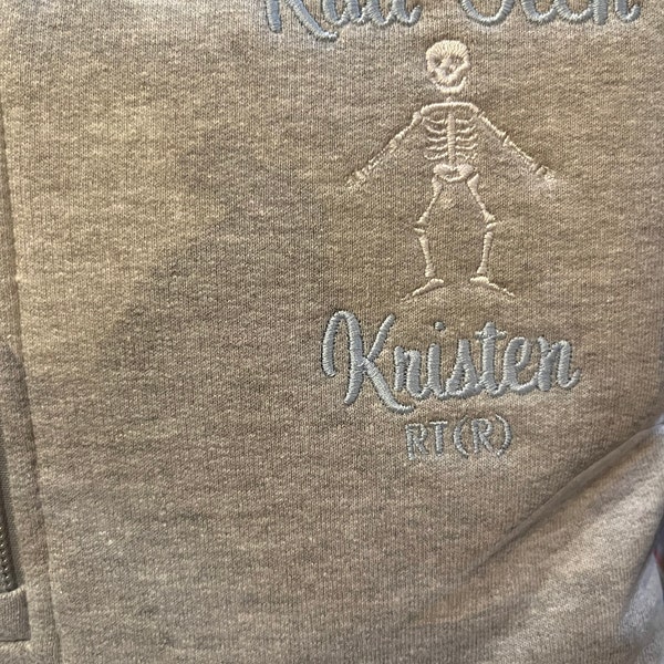 Rad Tech Skeleton Full Zip Jacket With Pockets, Personalized Gift for ...