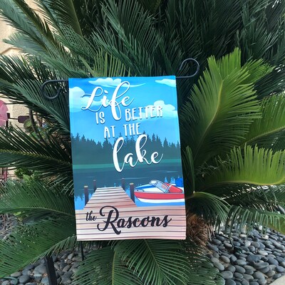 Life is Better at the Lake Personalized Garden Banner 12x18 - Etsy