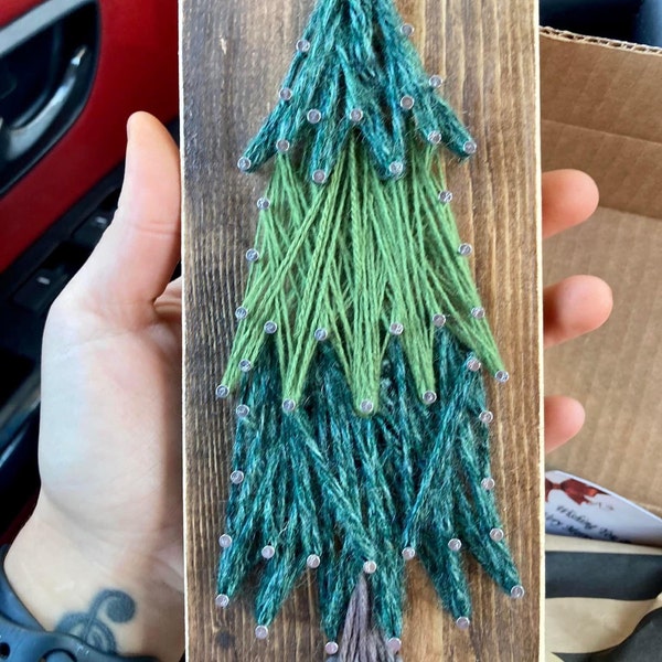 Christmas Tree String Art: Rustic Wood Mantel Decor, Christmas Gift ...