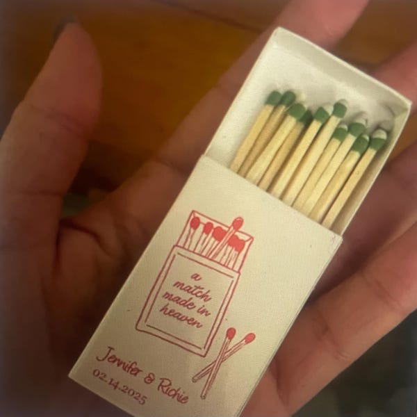 Custom Matchboxes, Wedding Macthes, Custom Wedding Match Book, Custom ...