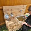 Mud Kitchen, Water Sand Table, Sensory Table, Ikea Flisat, Ikea Trofast ...
