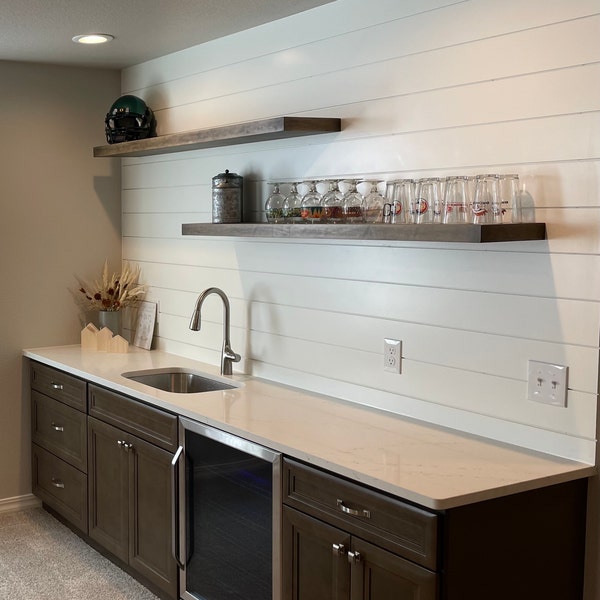 Floating Shelves | Custom Sizing | Strong Shelves | Steel Bracket ...