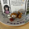 Strawberry Cat Worry Stone Handmade Miniature Figurine Stress Relief ...