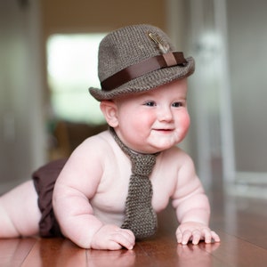 Baby Fedora, Vintage Baby Hat, Classic Brown Fedora, Newborn Photo Prop ...