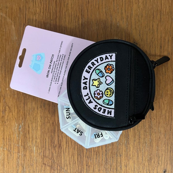 Meds All Day Everyday Iron-on Patch // Take Your Pills, Tablets ...