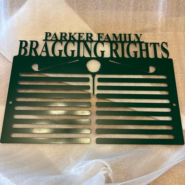 Golf Scorecard Display With Clubs Custom Name Metal Sign - Scorecard ...