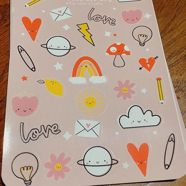 Doodle Fun Sticker Sheet Fun Sticker Sheet Journaling Scrapbooking ...