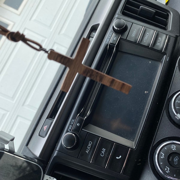 Rear View Mirror Cross, Design-lg-p, Wooden Cross, Christian Jewelry ...