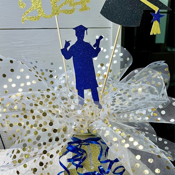 Boy Graduation Centerpiece, Graduation Centerpiece Sticks 2024 ...