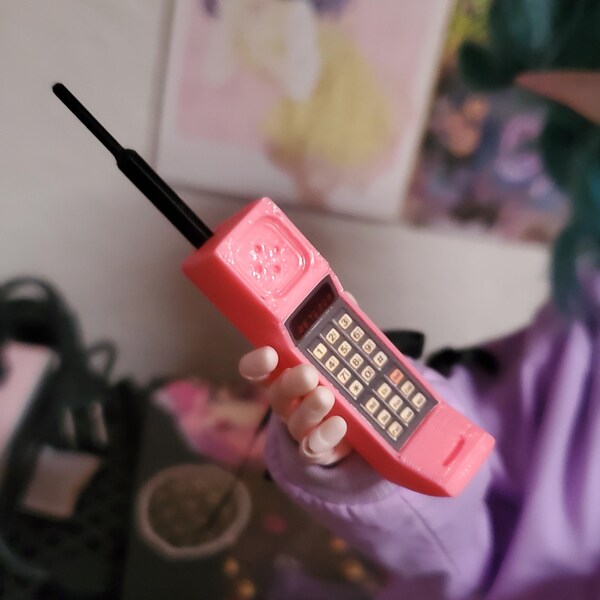 Mini Brick Cell Phone in 1/3, 1/4, 1/6, or 1/12 Scale, Retro Miniature ...