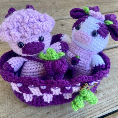 10-in-1 Fruit Cows Crochet Pattern Bundle amigurumi Highland Cow ...