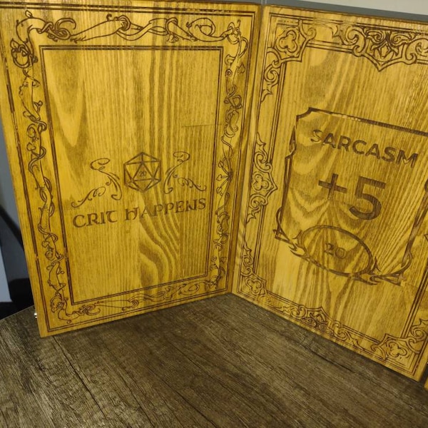 Custom Magnetic Dungeon Master Modular Screen | Wooden RPG Screen Gift ...