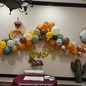 Wild West First Rodeo Birthday Party Decor for Boy Cowboy Balloon ...