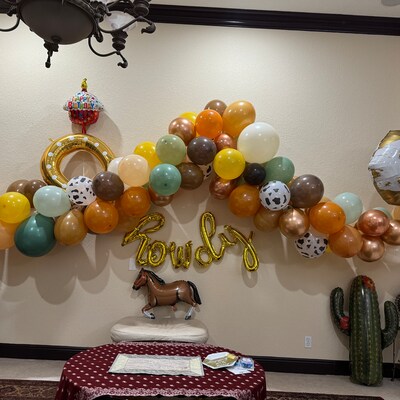 Wild West First Rodeo Birthday Party Decor for Boy Cowboy Balloon ...
