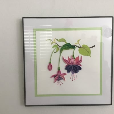 Fuchsia Quilling Greeting Card, Quilling Cards, Birthday Cards ...