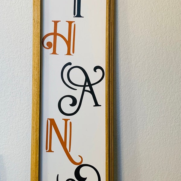 Give Thanks SVG, Thanksgiving, 3 Vertical Files for Long Porch Sign ...