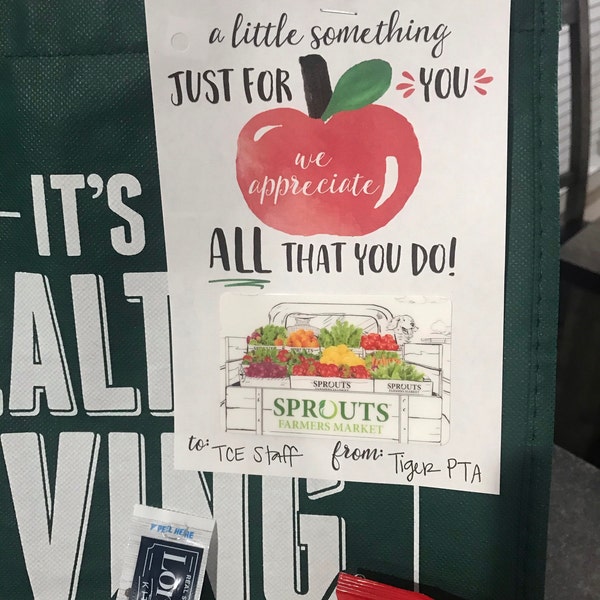 Teacher Appreciation Printable | Year End Teacher Gift Card Holder ...