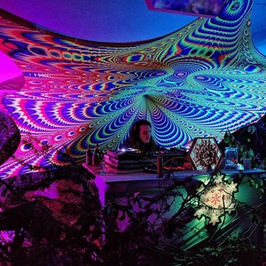 Torus UV Trippy Psychedelic Fractal Tapestry - Etsy