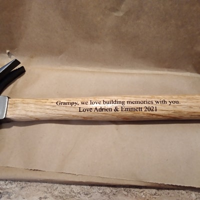 Custom Engraved Hammer / Wooden Gift Box Unique Gift for Fathers / Dad ...