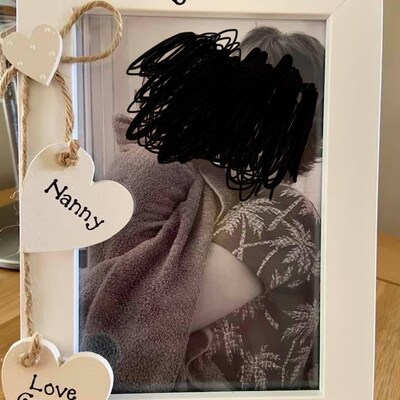 Handcrafted Personalised Nanny and Me Photo Picture Frame Keepsake ...