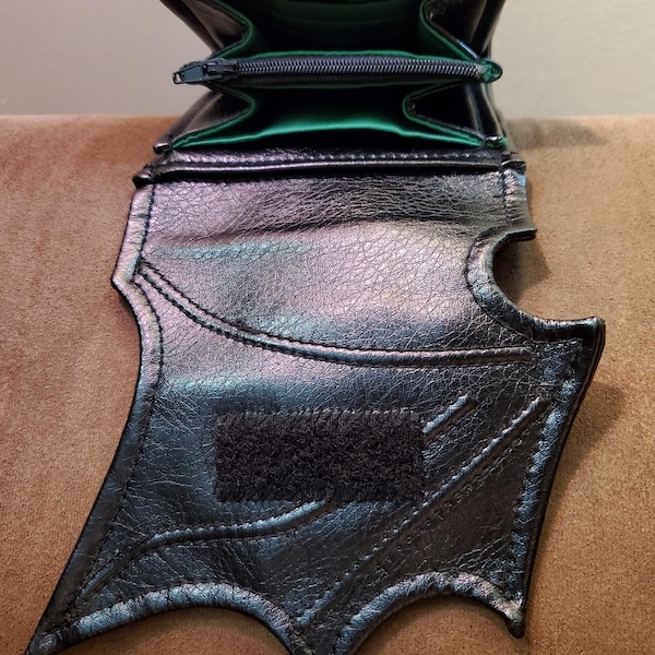 Black Faux Leather Bat Wing Bag, Gothic Shoulder Bat Wing Bag ...