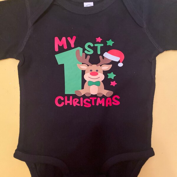 My 1st Christmas Svg, Boy Reindeer Svg, Christmas Svg, Dxf, Eps, Png ...