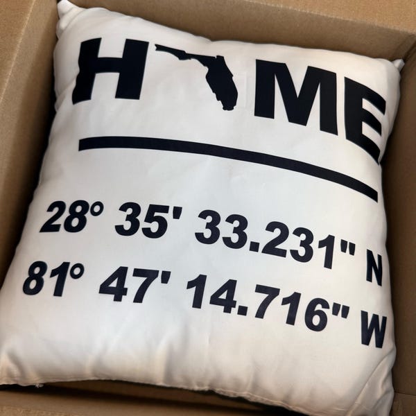 GPS Coordinates Pillow Makes a Great Housewarming Wedding Gift for the ...