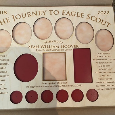 Journey to Eagle Plaque, 11x14 Wood Plaque, Eagle Scout Patches, Eagle ...
