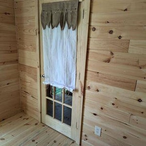 Cottage Valance Natural Beige or White Cotton Country French Curtain ...