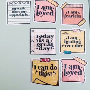 Affirmations Sticky Notes Png Printable Stickers, Inspirational Png ...