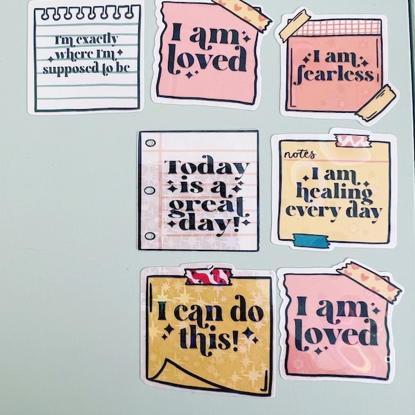 Affirmations Sticky Notes Png Printable Stickers, Inspirational Png ...