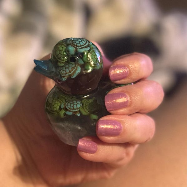 Multi Colored Duck, Mini Multi Colored Ducks in Resin, Rainbow Duck ...