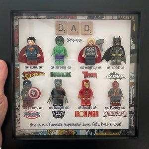 Father's Day Superhero Frame Superhero Father's Day - Etsy